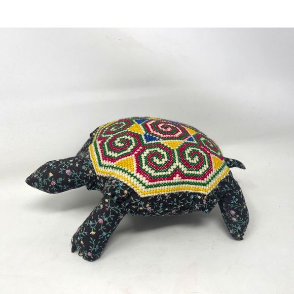 Vintage | Accents | Vtg Hmong Handmade Turtle Figure Cotton Fabric ...